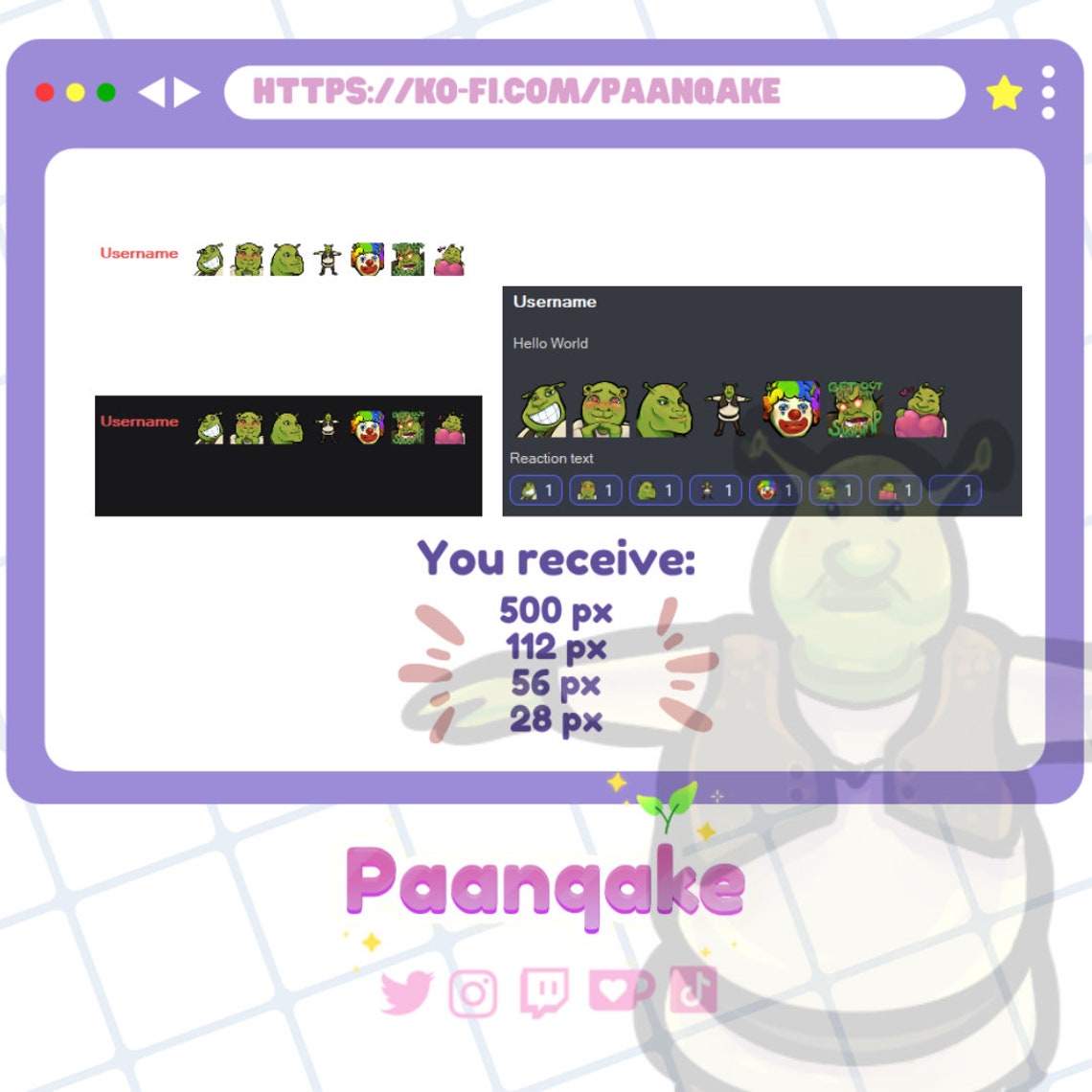 Blursed Shrek P2U Emotes Twitch & Discord Instant Download but 6 Get ...