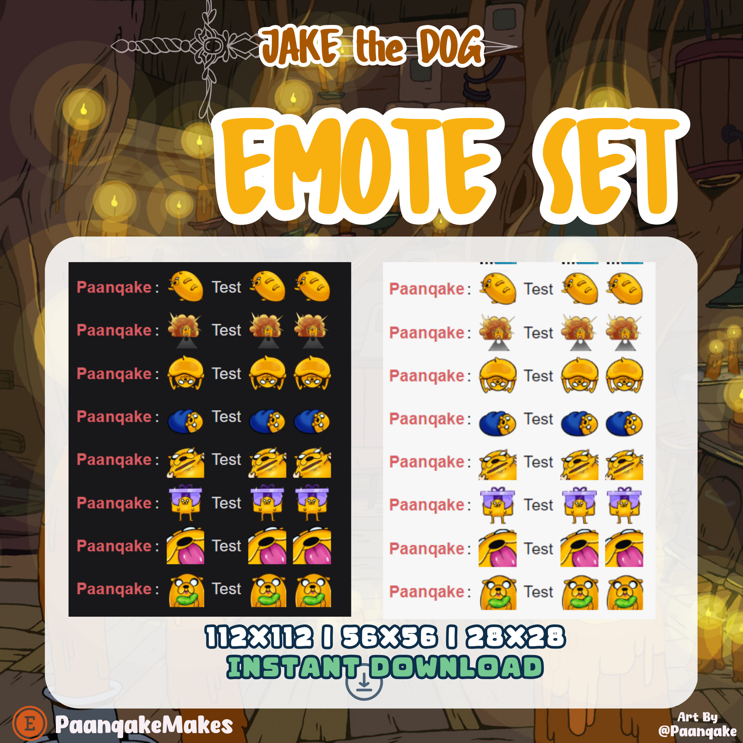 Jake the Dog Emote Set P2U Instant Download of Adventure Time Themed ...
