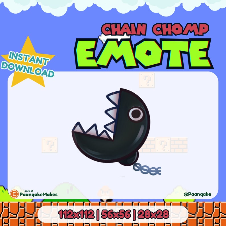 Chain CHOMP Super Mario Bros P2U Emote Instant Download for Twitch ...