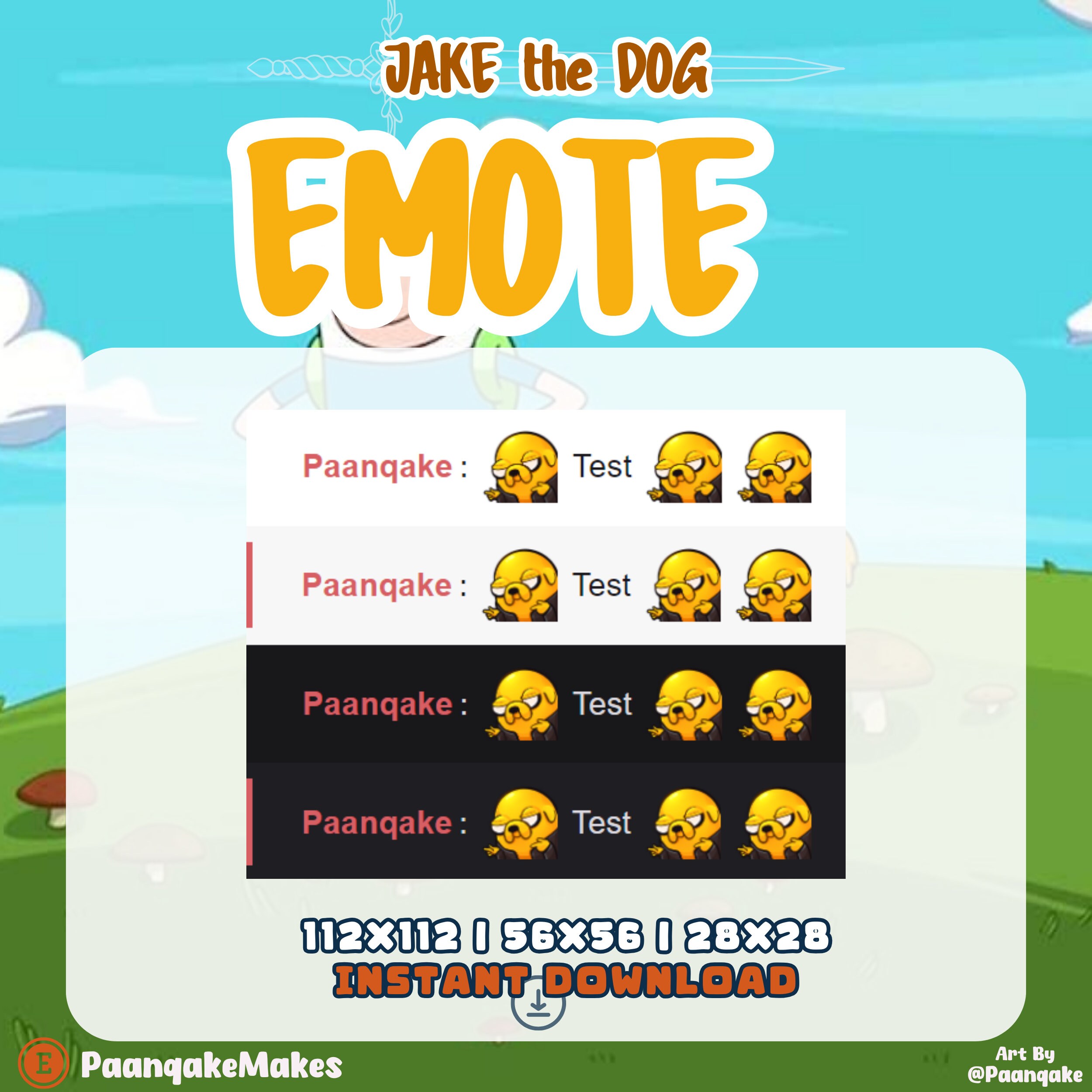 Cool Jake the Dog Emote | Single Emote for Twitch Youtube Kick or ...