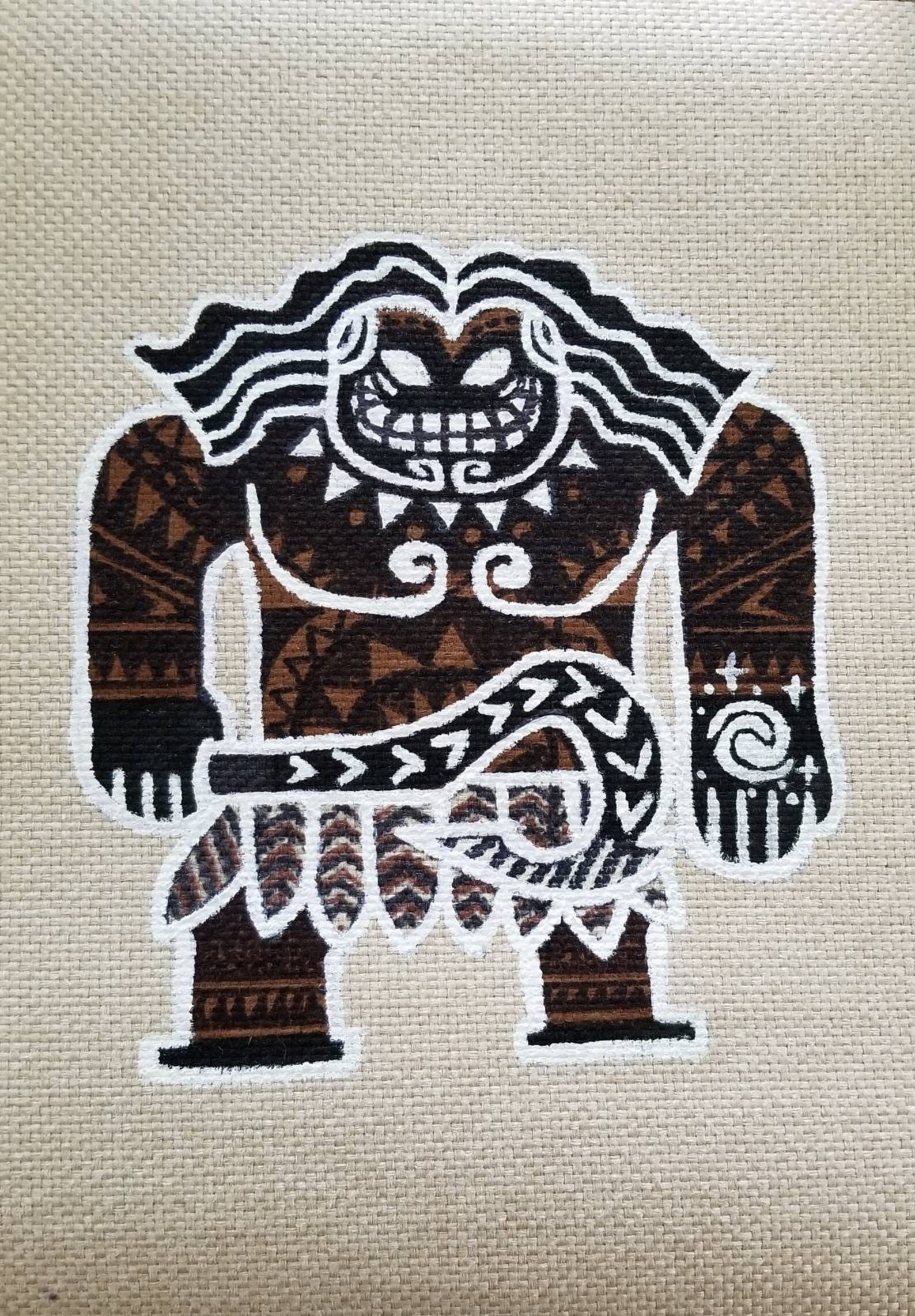 Maui: Demi-god of the Wind and Sea Tapa Cloth | Etsy