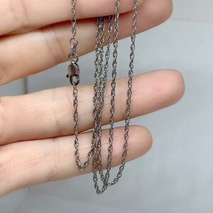 14k White Gold 1.3mm Heavy-baby Rope Chain , Length 18 Inches - Etsy