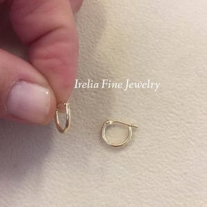 Tiny 14k Yellow Gold Baby Childs Kids Hoops Tiny Hoops Baby Hoops ...