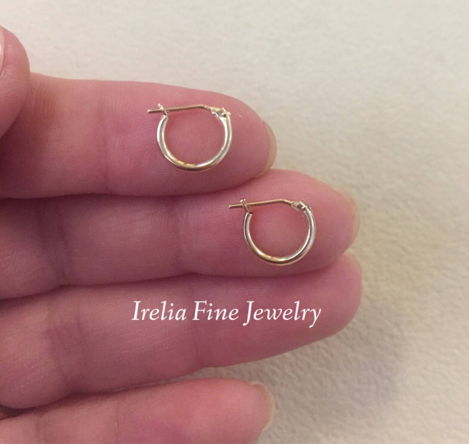 Tiny 14k Yellow Gold Baby Childs Kids Hoops Tiny Hoops - Etsy