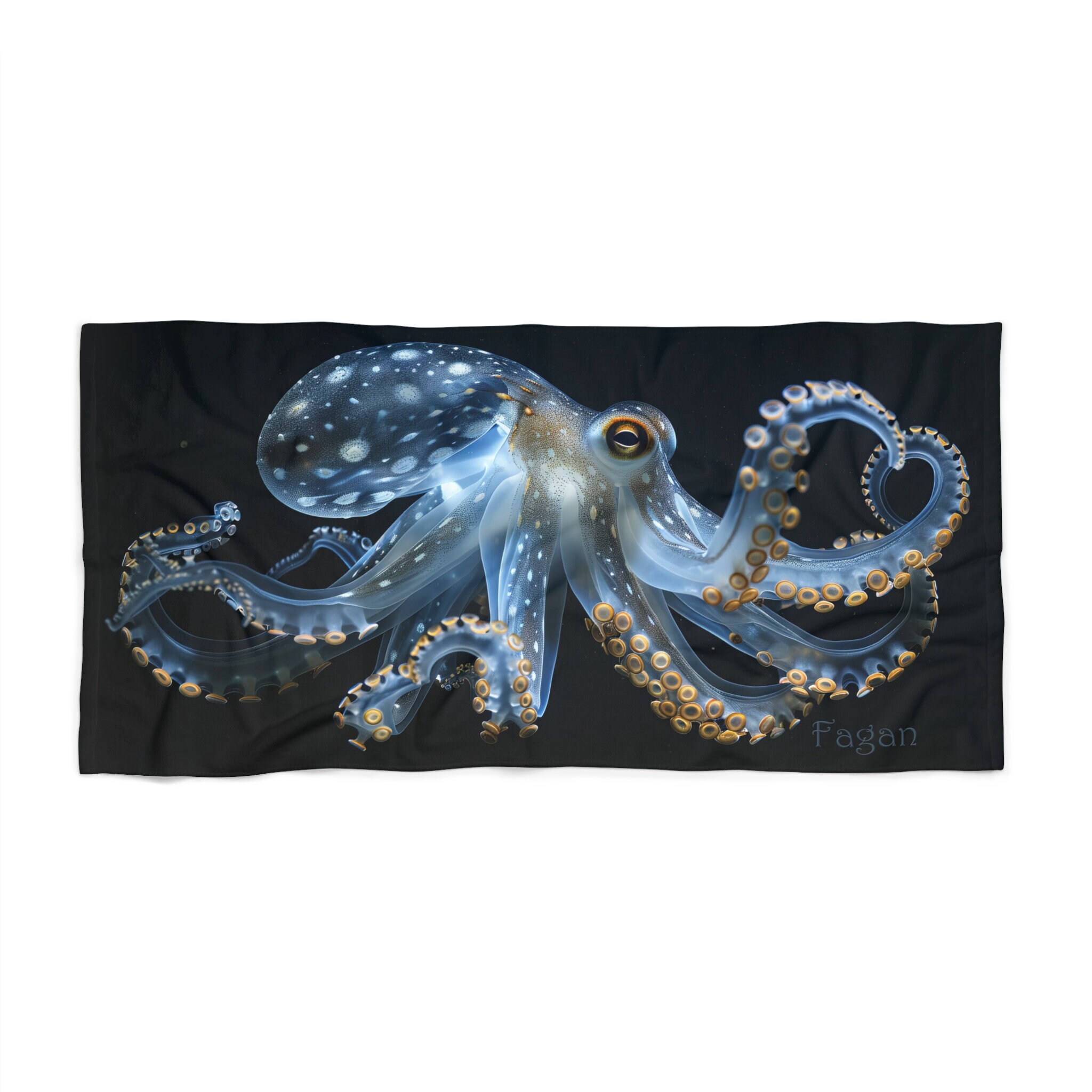 Octopus Beach Towel Transparent Ocean Creature Seaside Seashore Lake ...