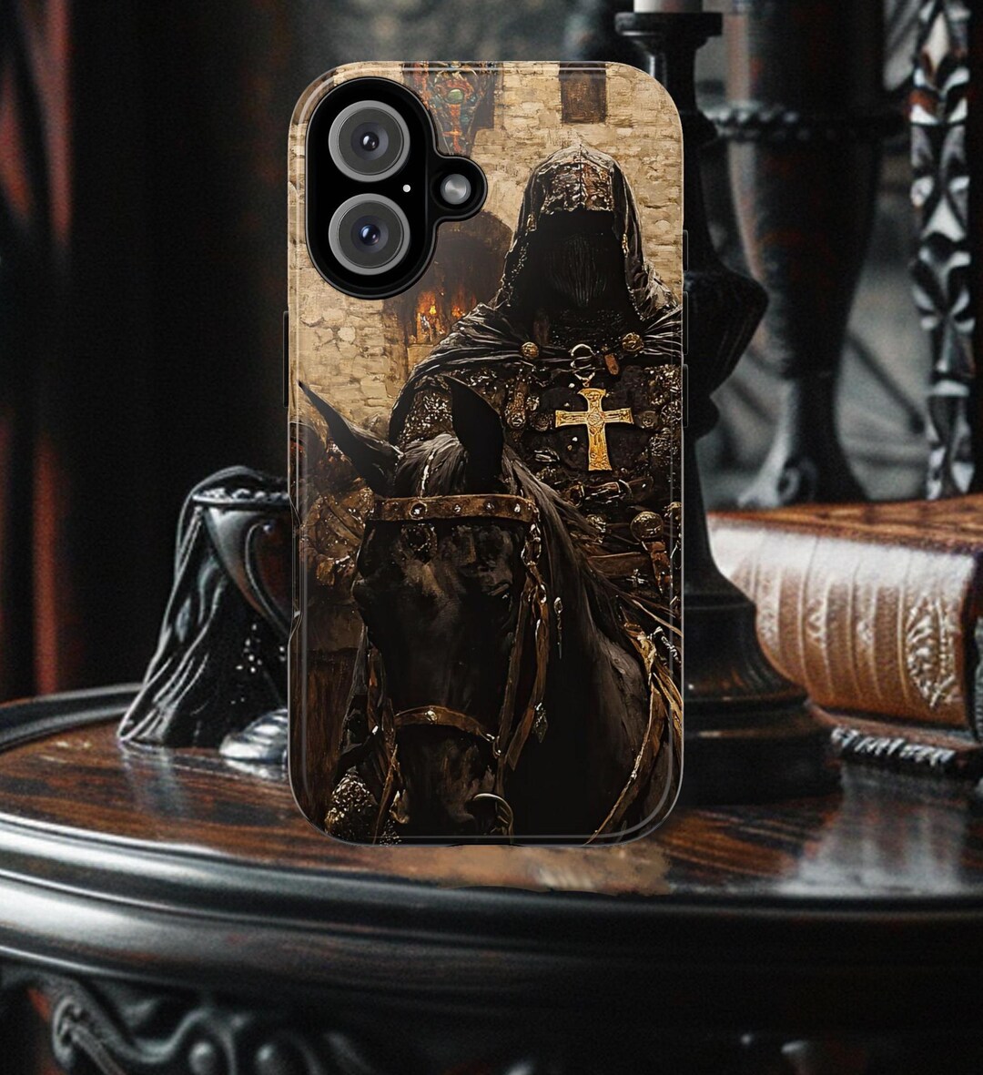 Dark Knight Medieval Phone Case: Romantasy Ren Faire Gift - Etsy