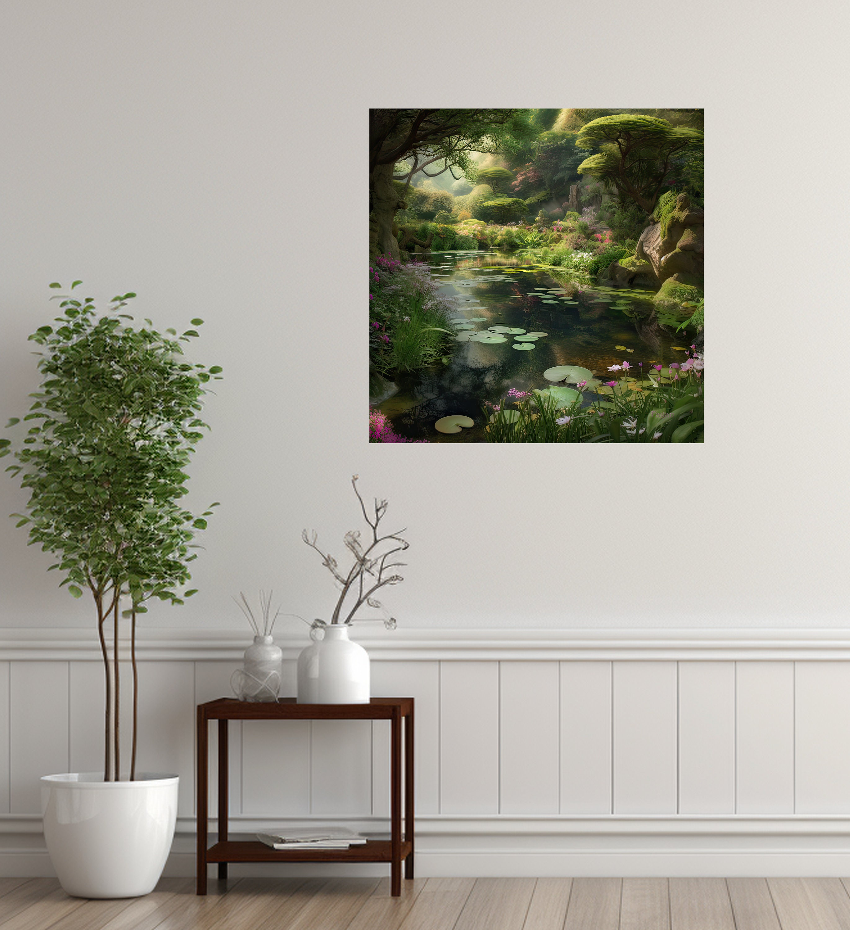 Digital Image Wall Art Featuring Garden of Eden, Christian Landscape ...
