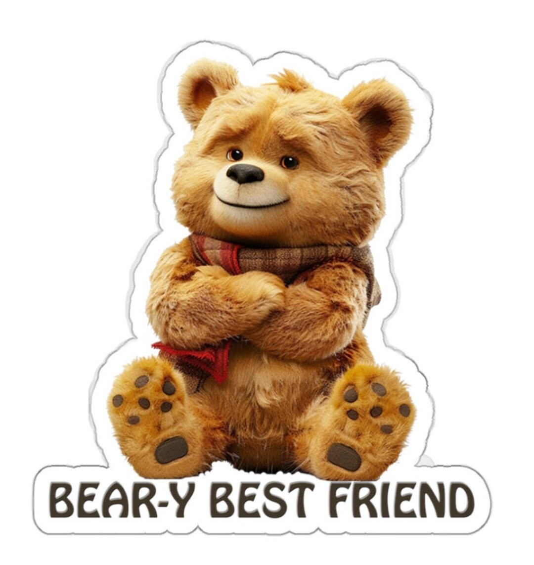 Bear-y Best Friend, Kiss-cut Stickers, Children Sticker, Kids Bear ...