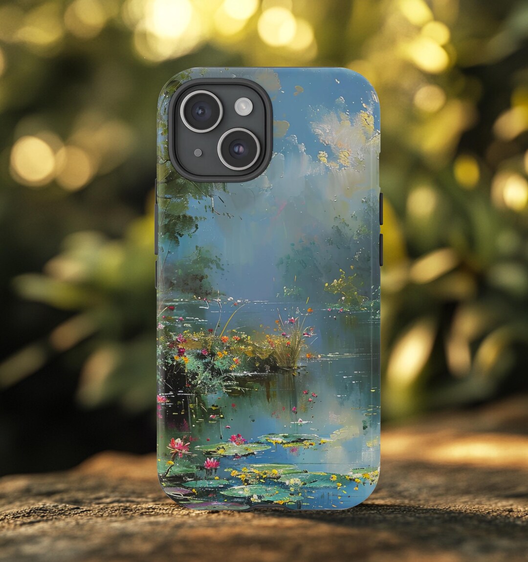 Lily Pond Cellphone Cover, Iphone, Pixel, Samsung Case, Impressionistic ...