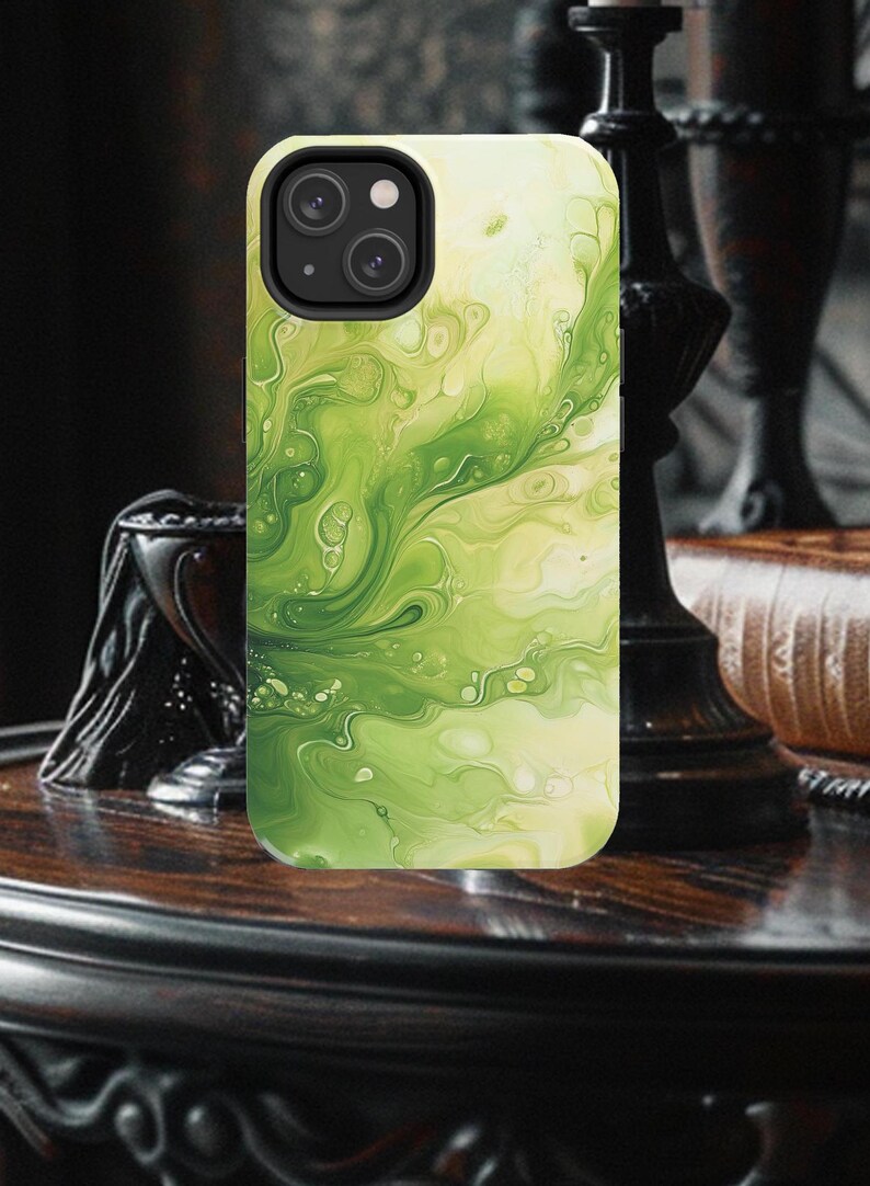Lime Green Swirly Tough Phone Cases, Abstract Design iPhone Samsung ...