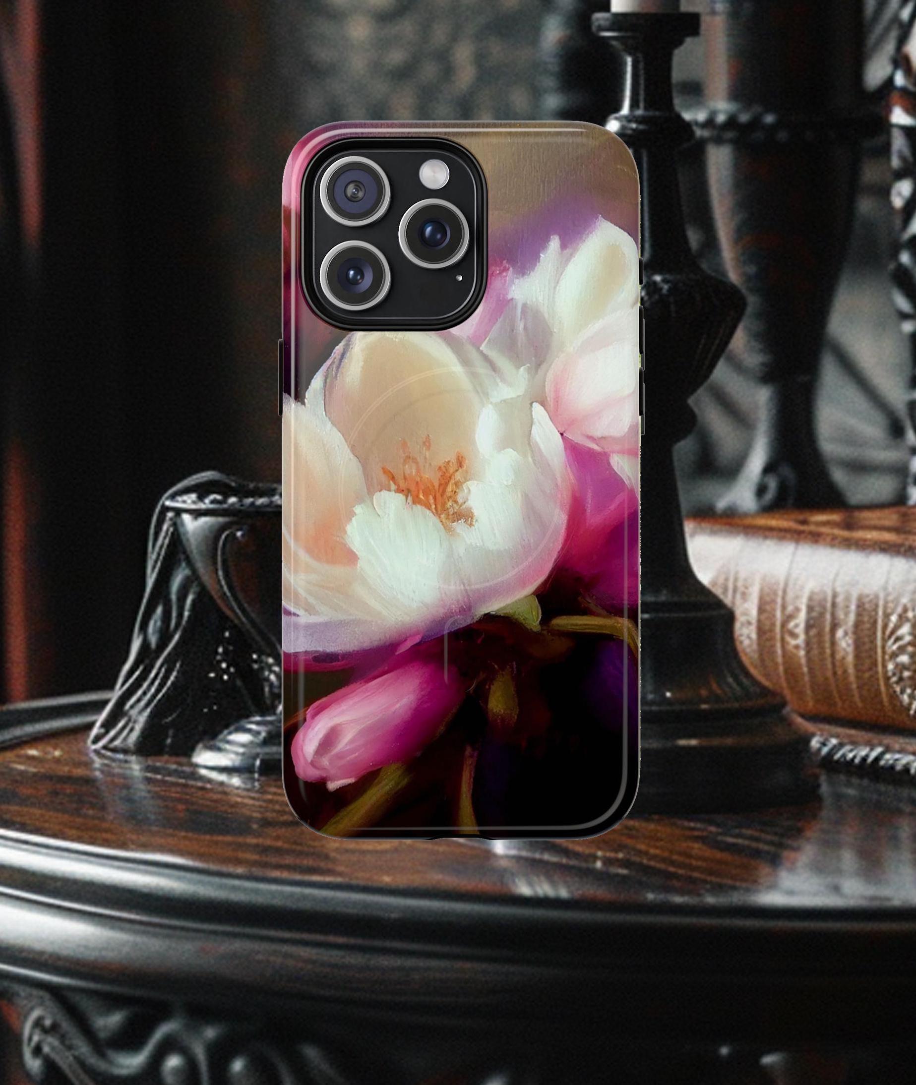Magnolia Floral Magsafe iPhone Case: Elegant Romance Style - Etsy