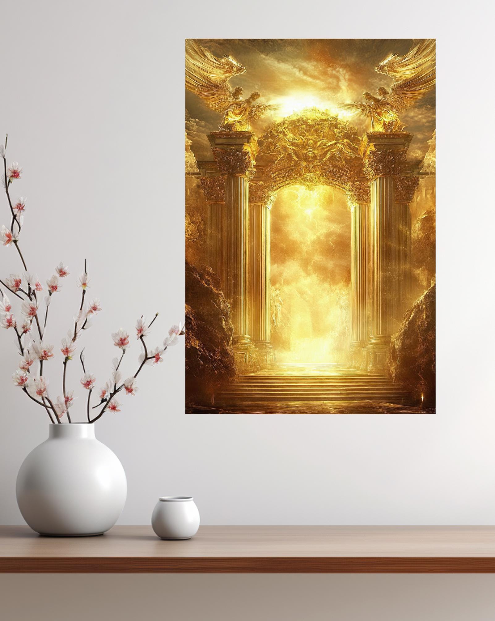 Digital Image, Christian Art Design, Winged Angel, Heavengate, Gift ...