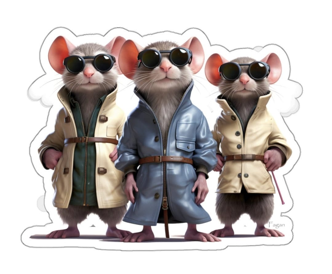 Three Blind Mice, Kiss-cut Stickers, Fun Stickers, Mice, Gift Idea ...