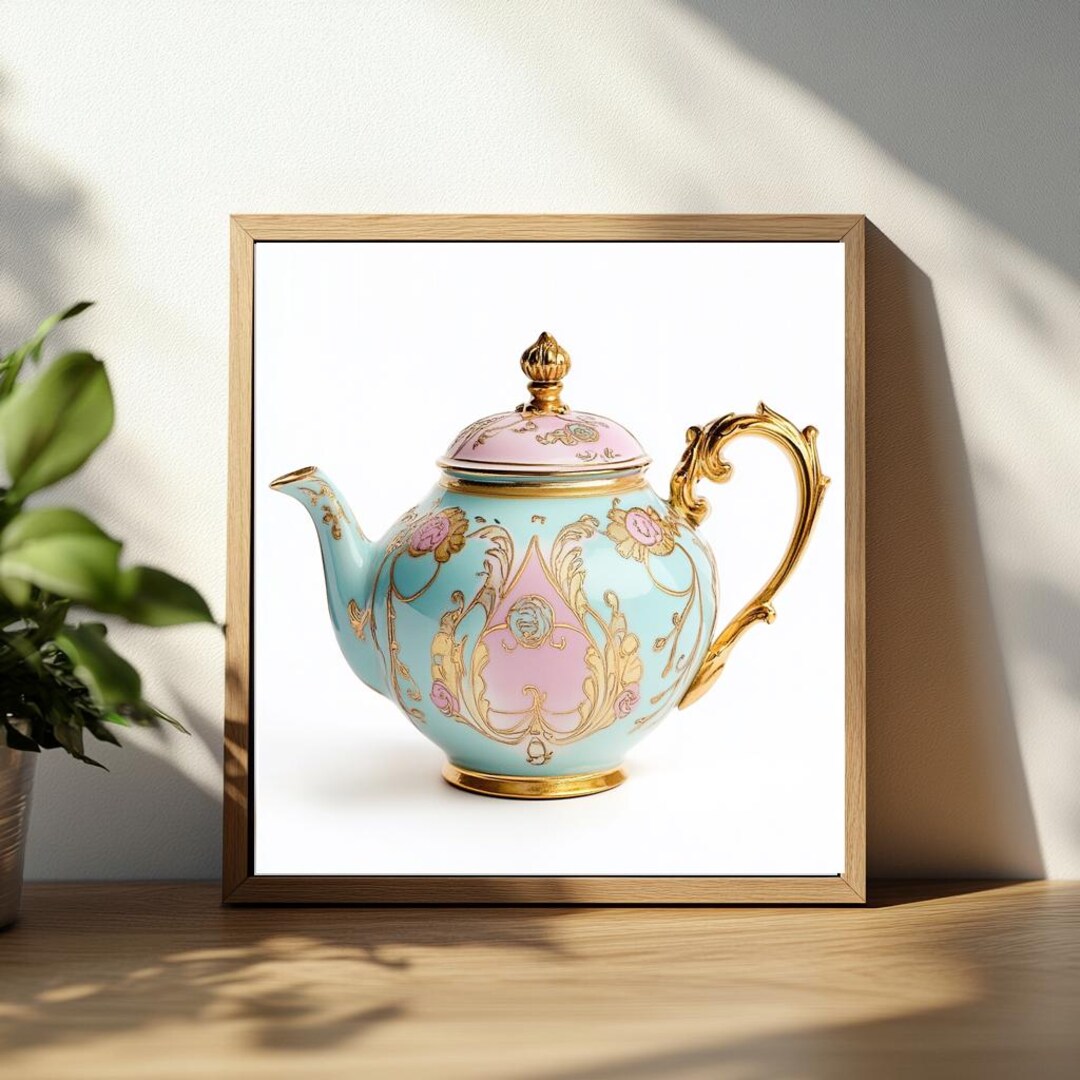 Vintage Teapot Poster: Kitsch Retro Kitchen Wall Art - Etsy