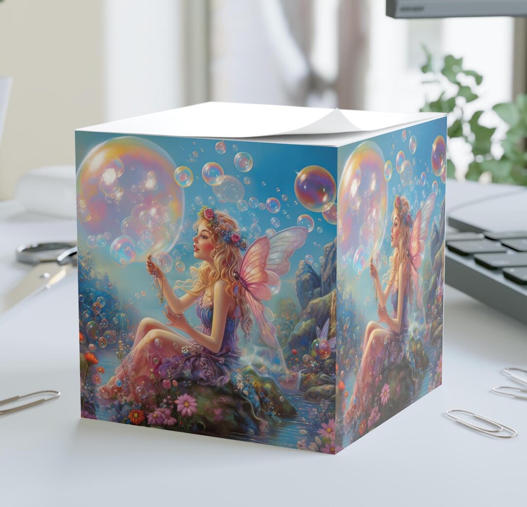 Fairy Princess Sticky Note Cube, Post-it Notes, Cute Desk Organizer ...