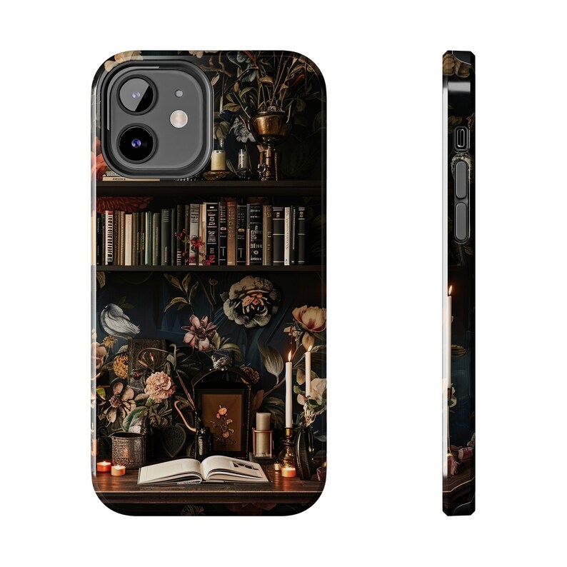 Dark Academia Book Shelf, Tough Phone Cases, Moody Cellphone Case ...