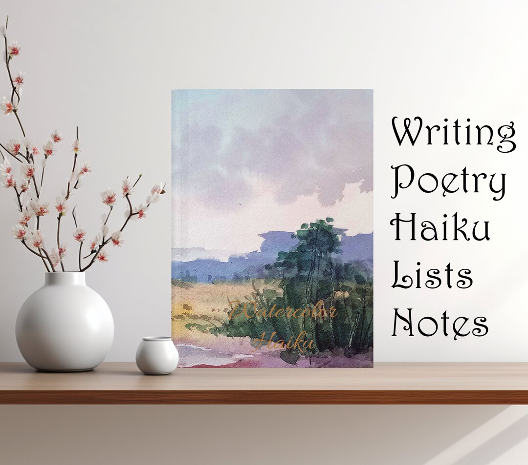 Watercolor Haiku Book, Hardcover Journal Matte, Haiku Verses, Poems ...
