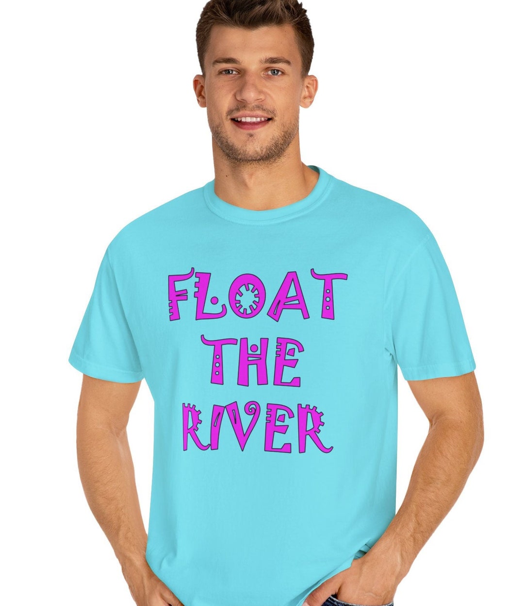 Summer Fun, Float River, Floating, Water Tee, Unisex, Garment-dyed, T ...