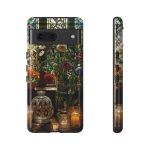 Cottagecore Floral Phone Case: Stained Glass Design, Protective Cover ...
