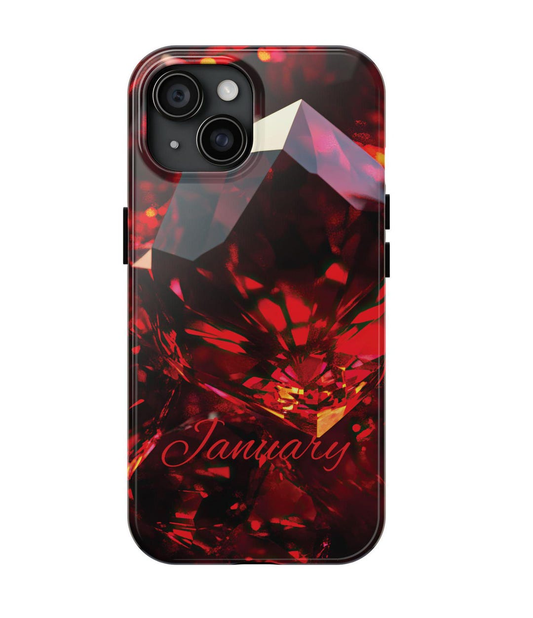 Cellphone Tough Phone Cases, Red Garnet Birthstone January iPhone ...