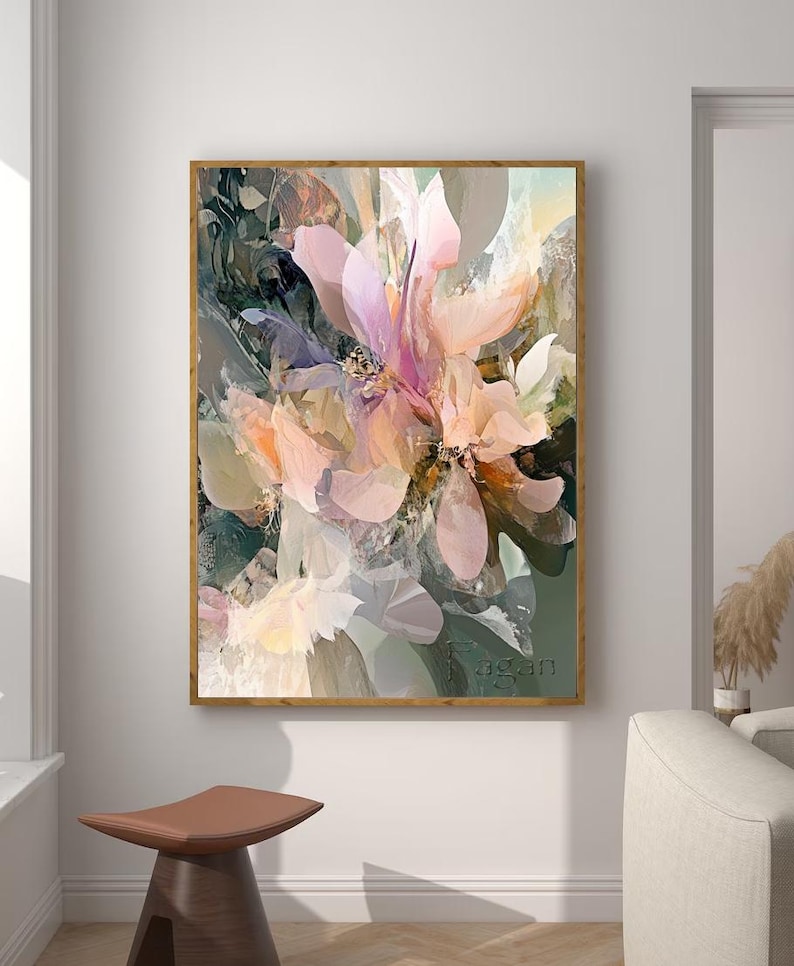 Abstract Floral Painting: Modern Botanical Art Print (digital Download ...
