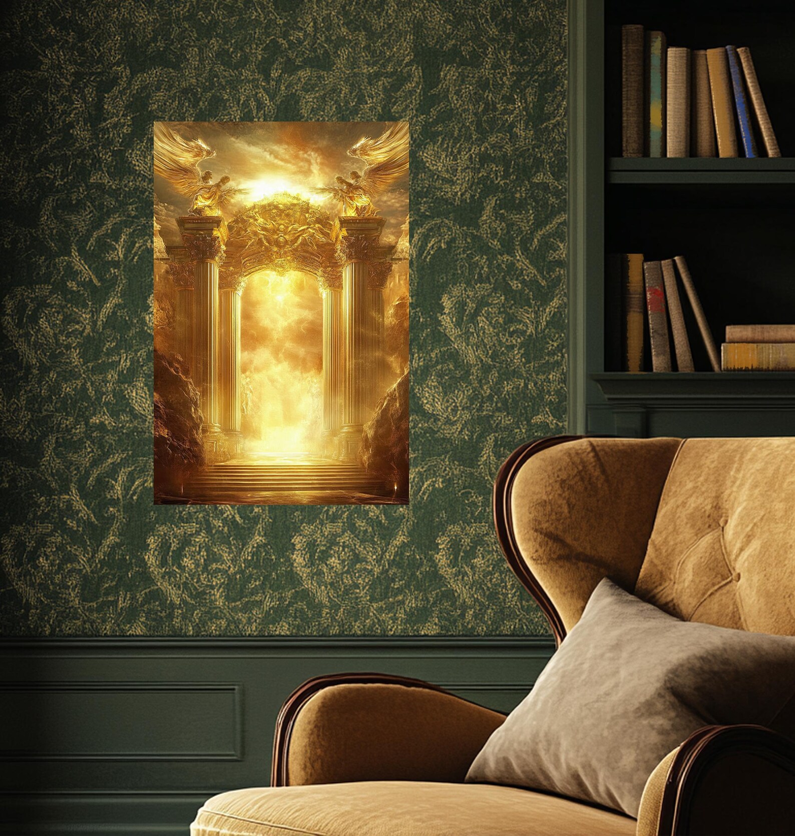 Digital Image, Christian Art Design, Winged Angel, Heavengate, Gift ...