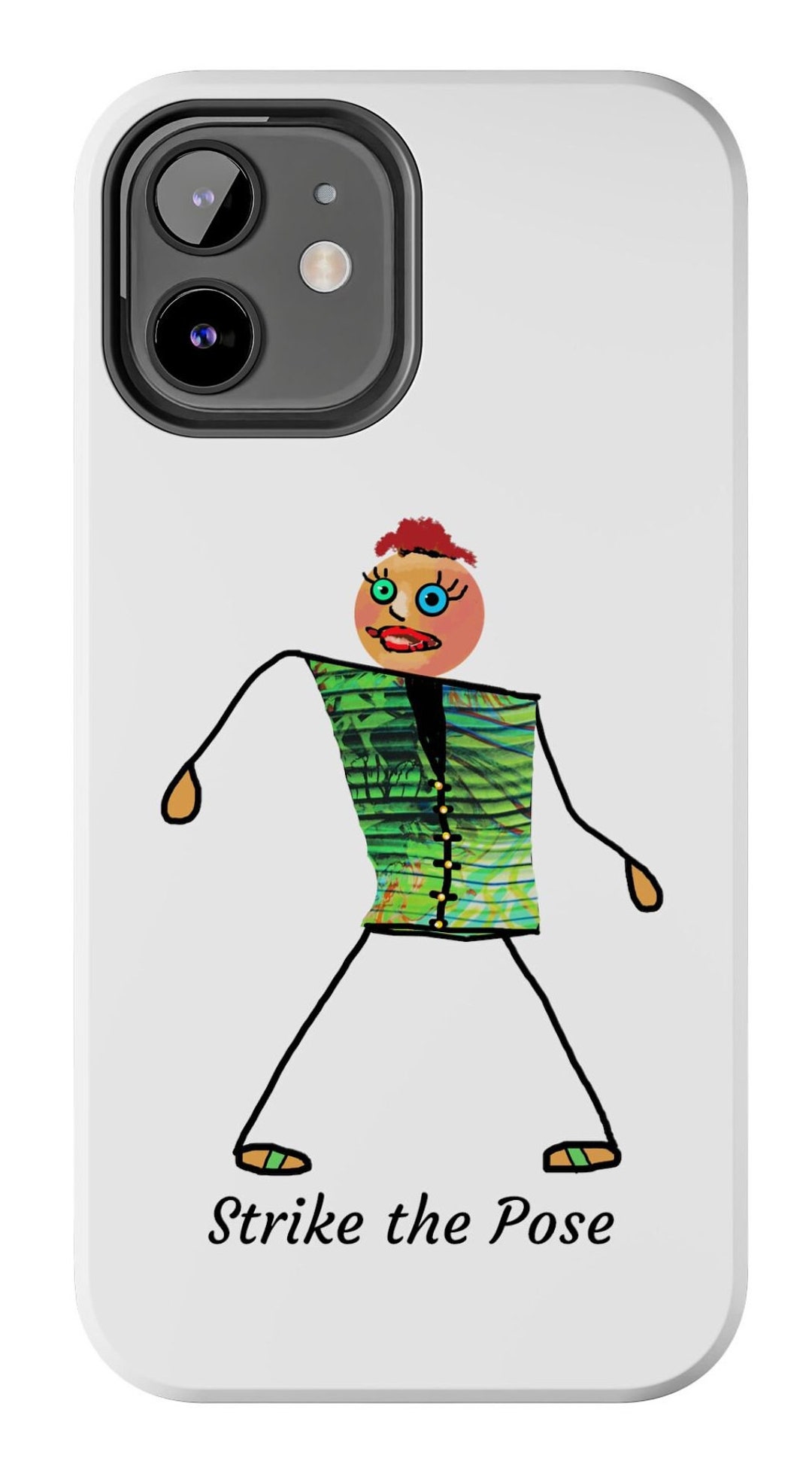 IPhone Case, Stick Figure Posing Image, Tough, Phone Cases, Fun ...