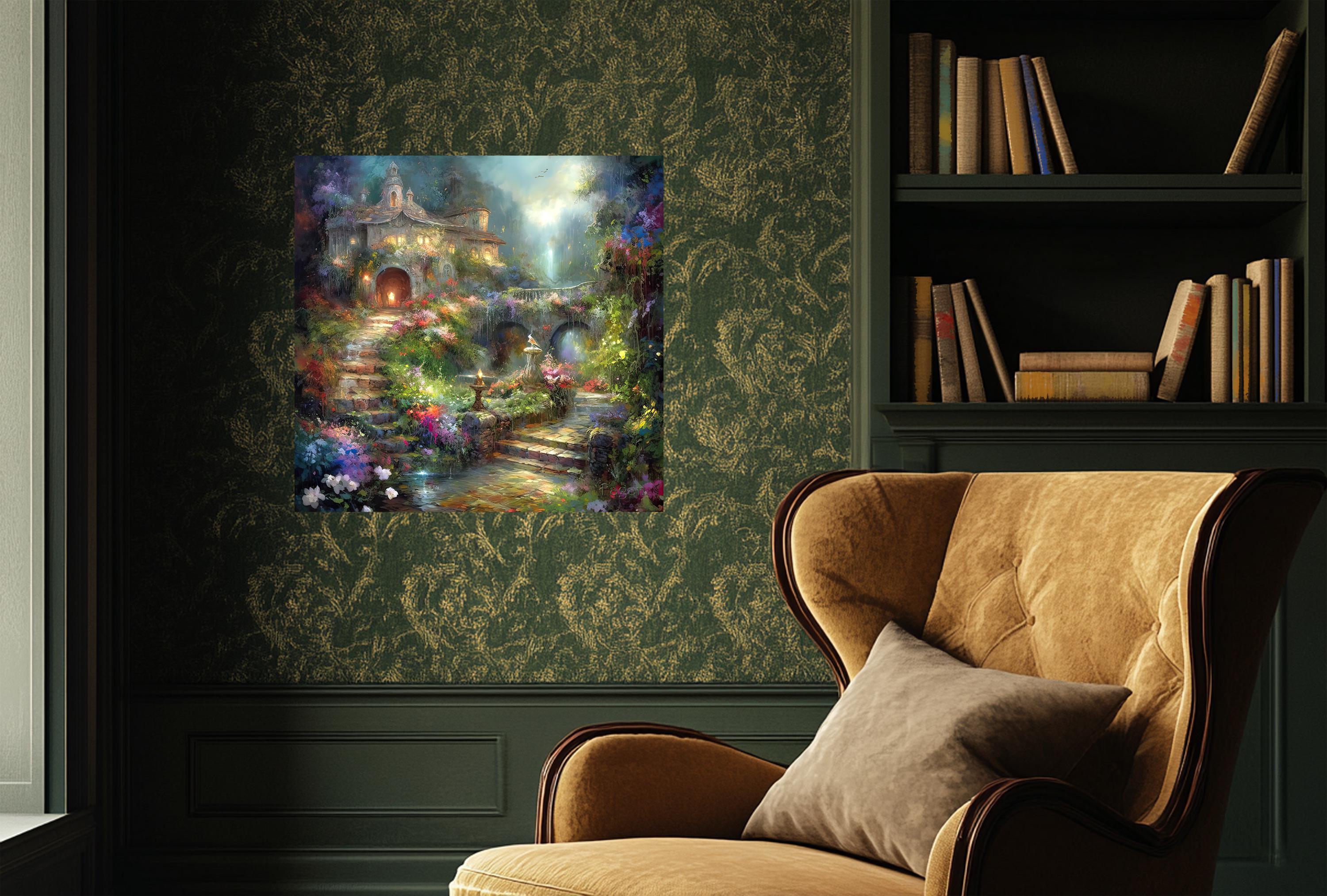 Fantasy Garden Print: Whimsical Mythical Landscape (digital Download ...