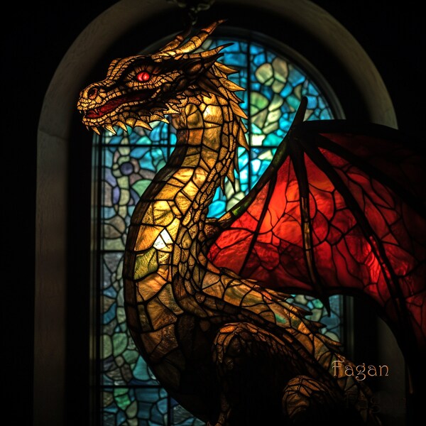 Art Deco Dragon - Etsy