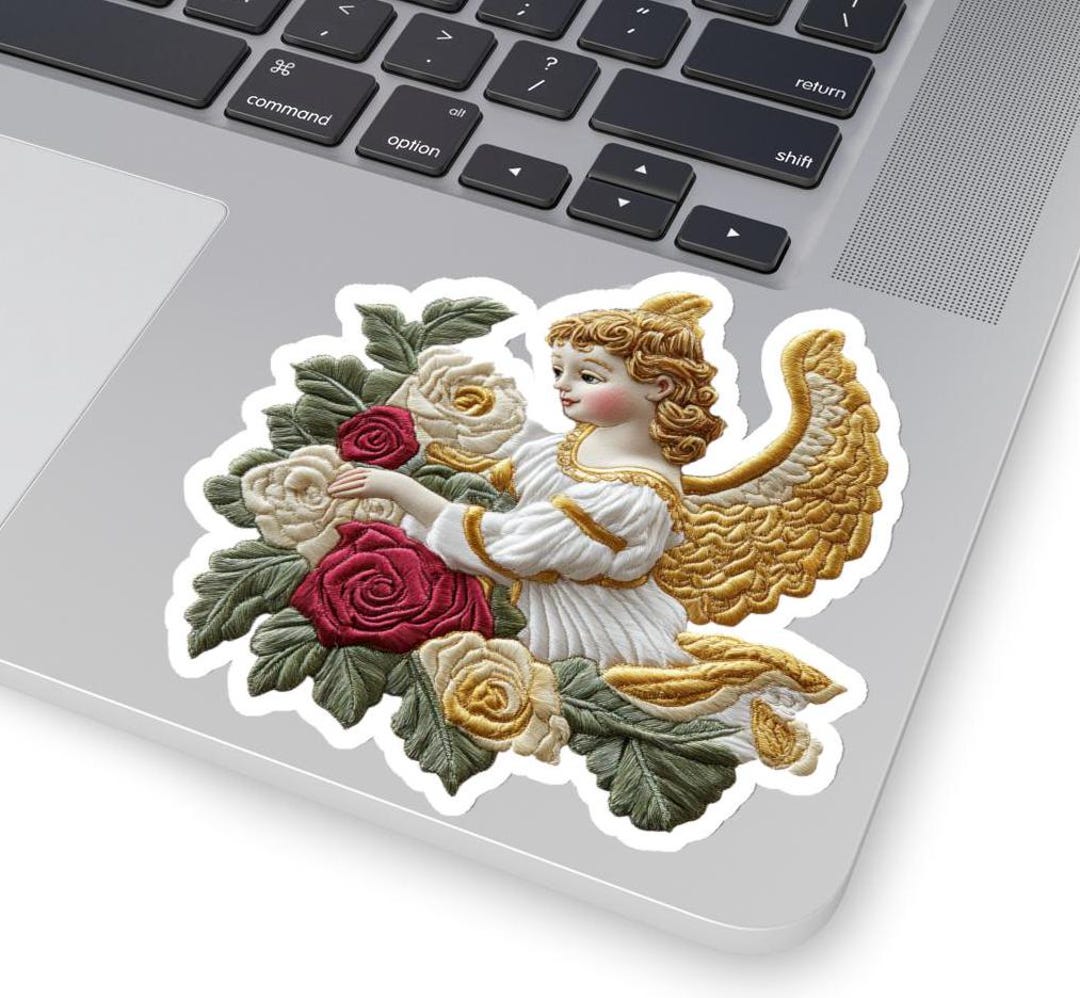 Christmas Angel Applique Design Sticker, Kiss-cut Stickers, Angelic ...