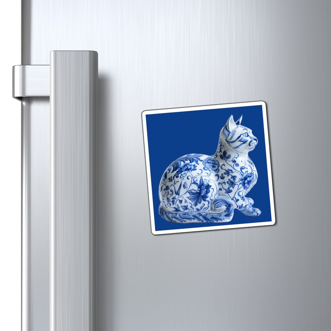 Delft Blue Cat, Magnets, Ceramic Kitty, Dutch Cat, Cat Lovers, Gift ...