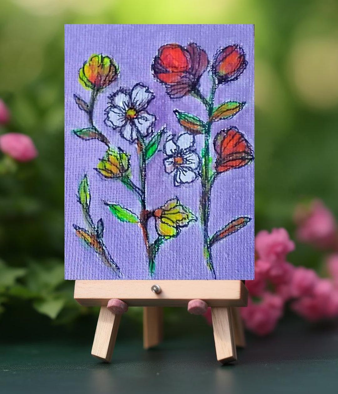 Miniature Painting, Original Art, Pen Ink, Acrylic, Collectible ...