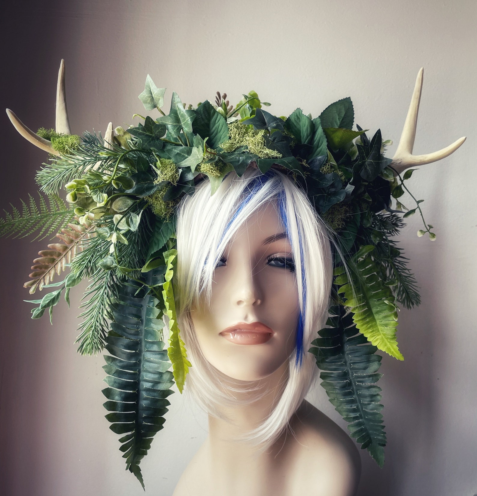 Forest Stag Headdress, Tree, Nature, Fantasy, Crown, Cosplay, Costume ...