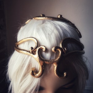 Gold Filigree Circlet, Fantasy Costume Bridal Wedding, Crown, Cosplay ...
