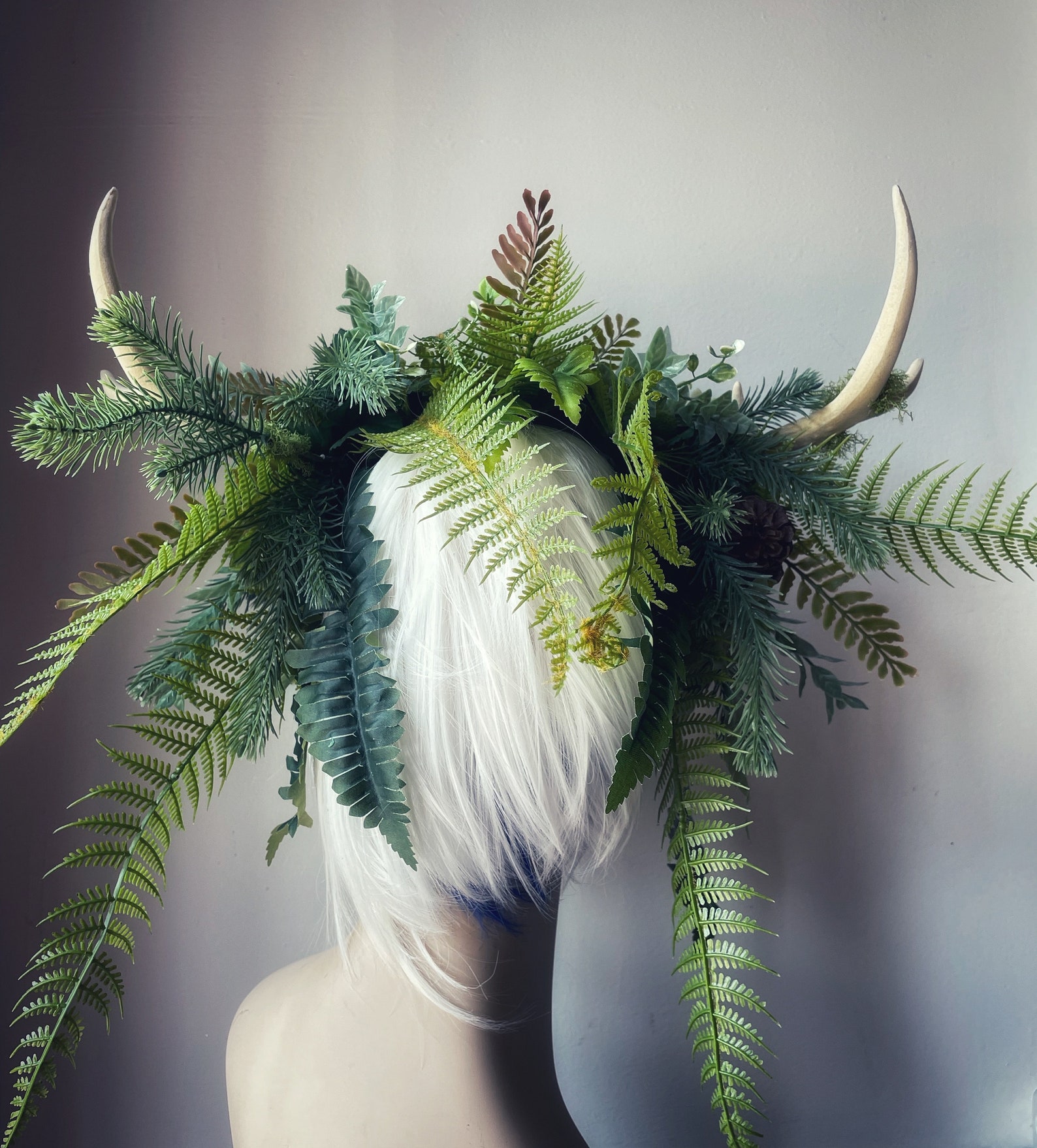 Forest Stag Headdress, Tree, Nature, Fantasy, Crown, Cosplay, Costume ...