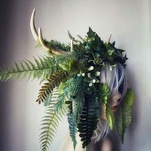 Forest Stag Headdress, Tree, Nature, Fantasy, Crown, Cosplay, Costume ...