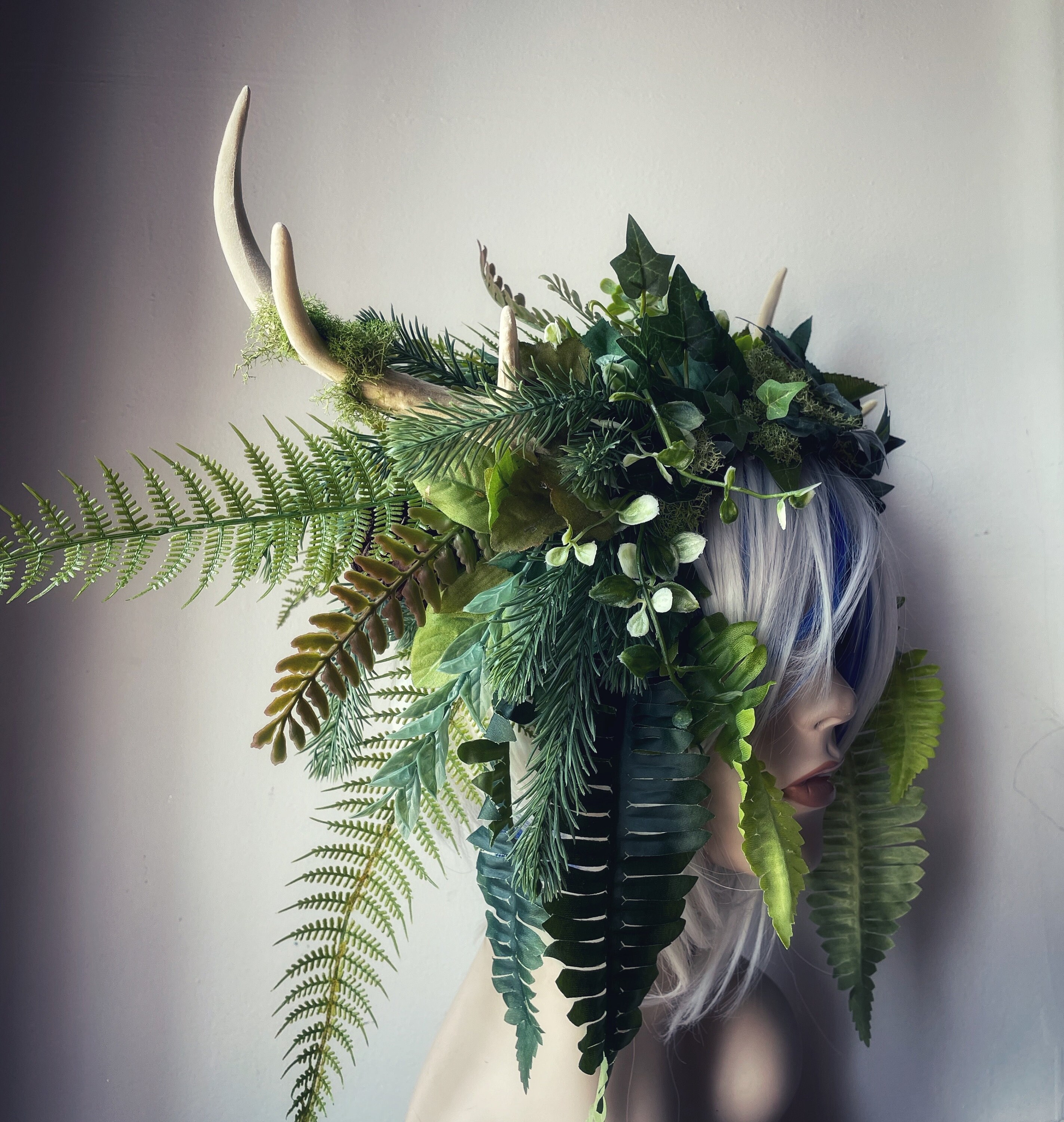 Forest Stag Headdress, Tree, Nature, Fantasy, Crown, Cosplay, Costume ...