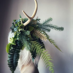 Forest Stag Headdress, Tree, Nature, Fantasy, Crown, Cosplay, Costume ...