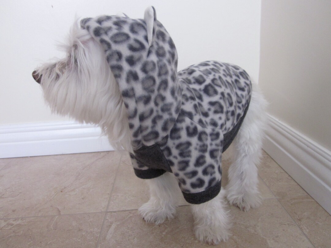 Dog Clothing - Snow Leopard Hoodie - Pet Costume - Etsy