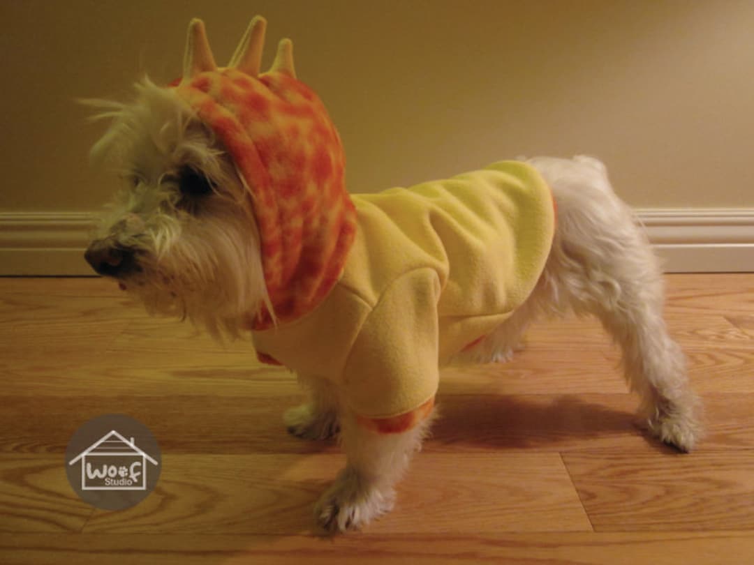 Dog Clothes - Yellow Yoshi Hoodie With Spike - Etsy