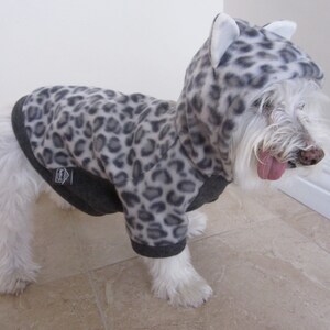 Dog Clothing - Snow Leopard Hoodie - Pet Costume - Etsy