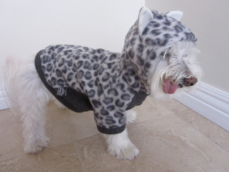 Dog Clothing - Snow Leopard Hoodie - Pet Costume - Etsy Canada