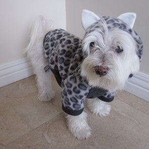 Dog Clothing - Snow Leopard Hoodie - Pet Costume - Etsy