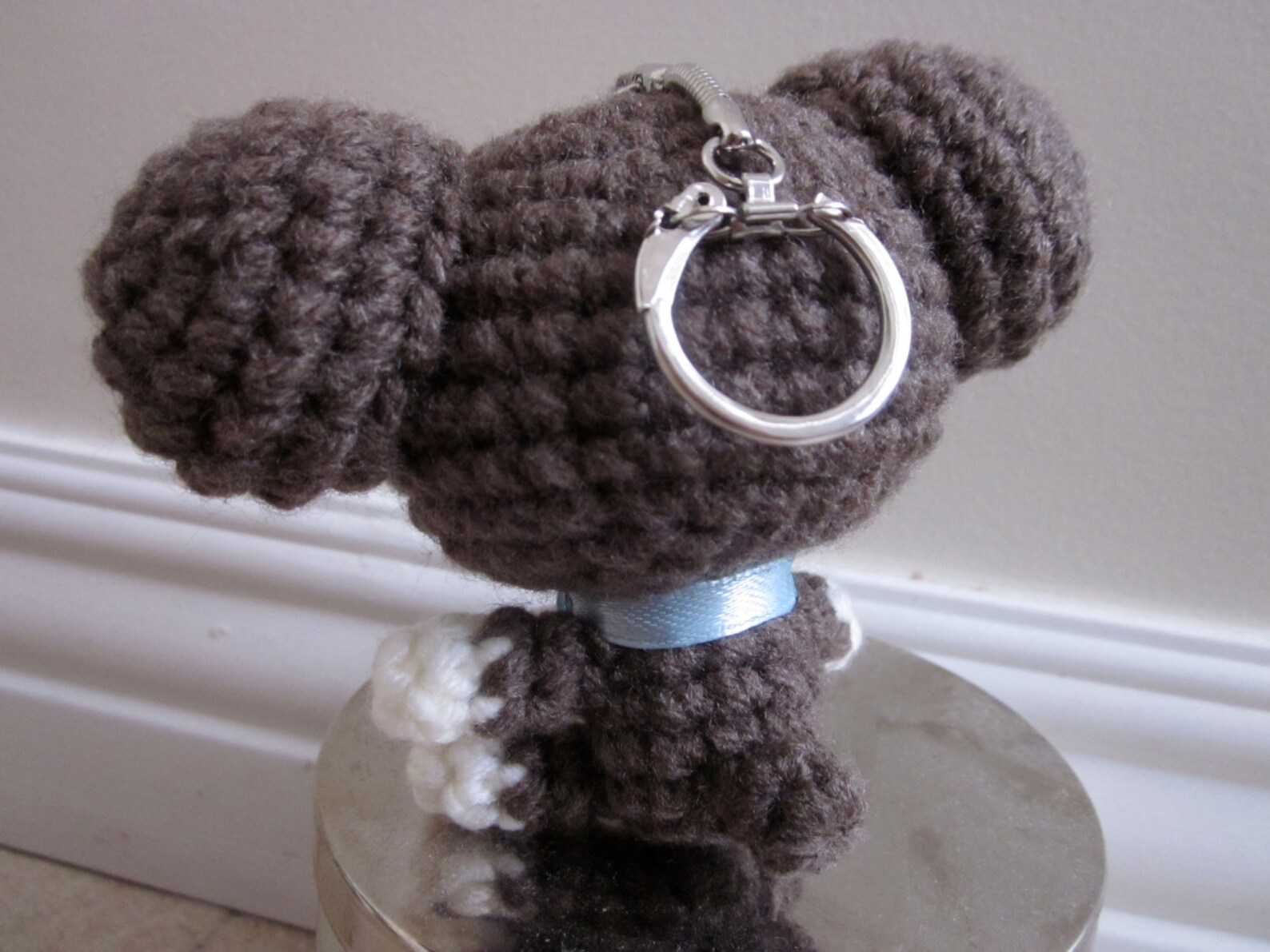 Keychain Toy Teddy the Brown Bear Crochet Key Ring - Etsy