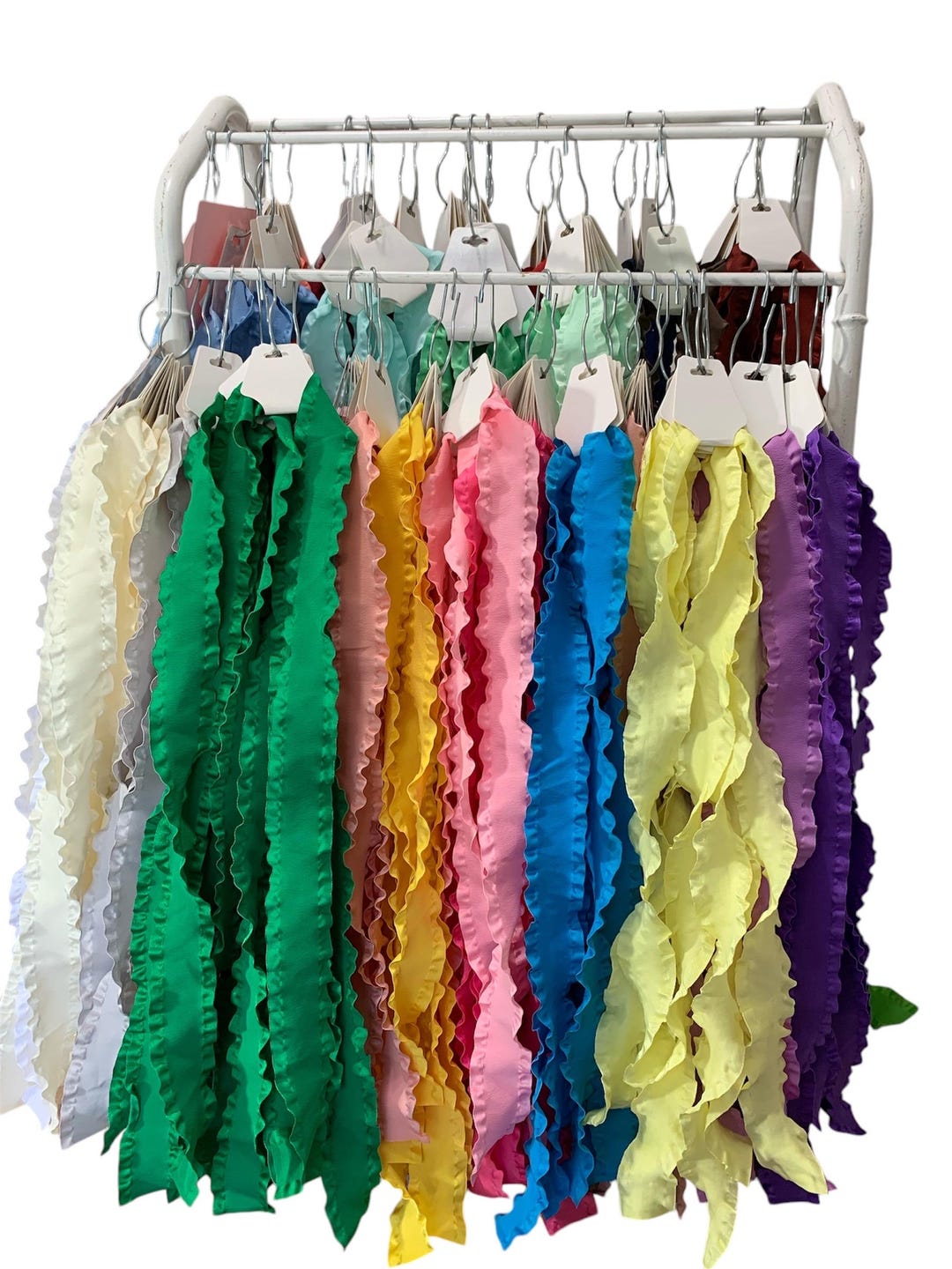 Bundle of 3 Double Ruffle Pony Tail Strips - Etsy