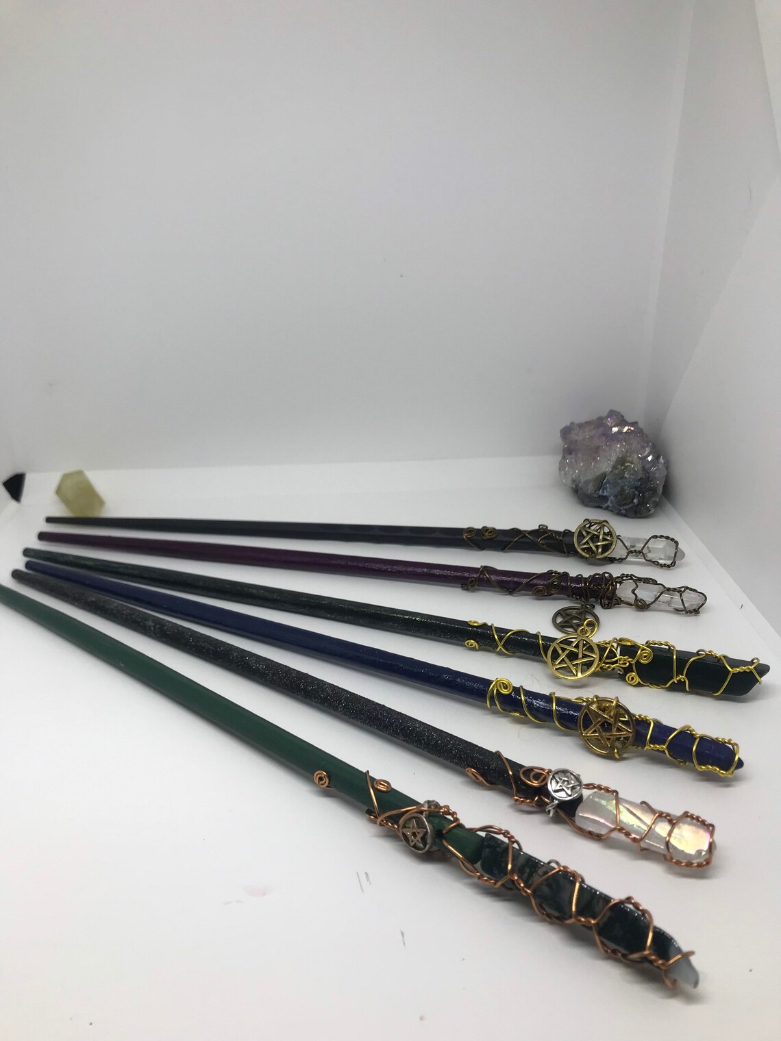 Crystal Wand Handmade Wand Magic Crystal Wand Wicca Wand - Etsy