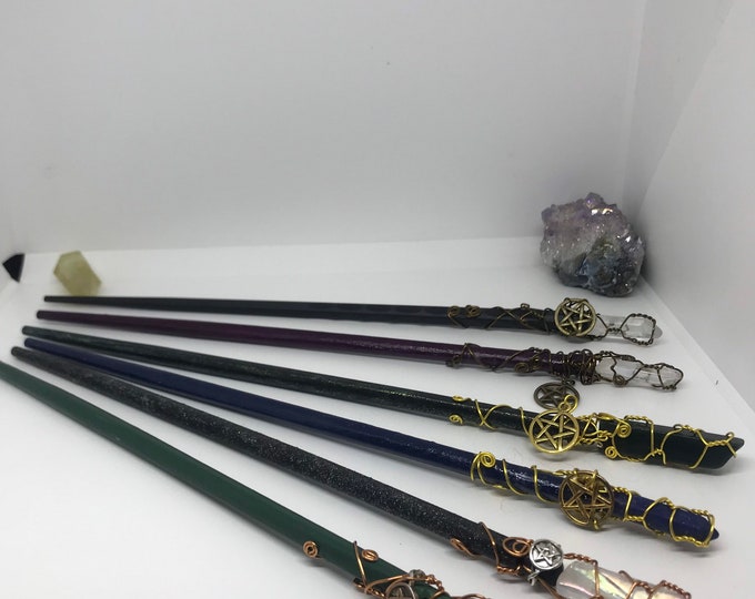 Crystal Wand Handmade Wand Magic Crystal Wand Wicca Wand - Etsy
