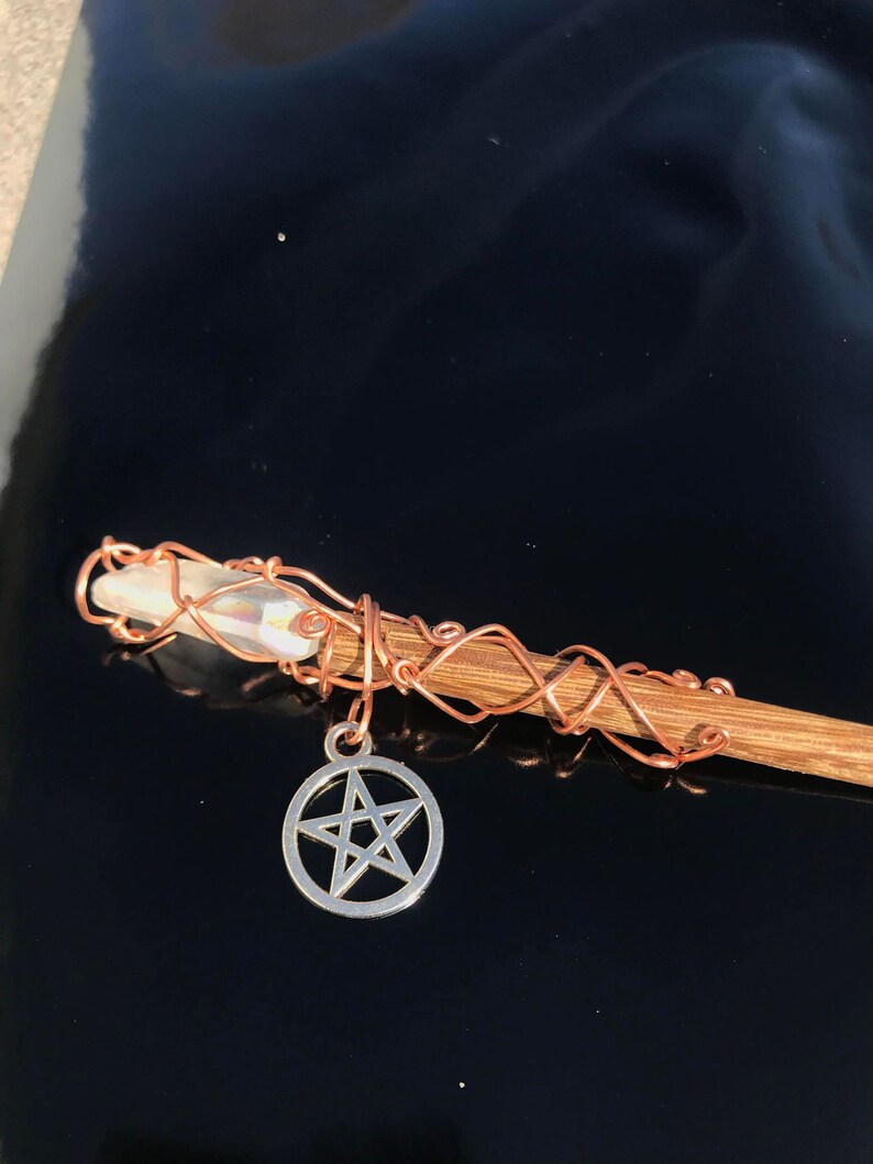 Crystal Wand Handmade Wand Magic Crystal Wand Wicca Wand - Etsy