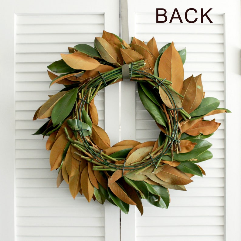 Fresh Handmade Magnolia Branch Wreath 20 Inches - Greenery Wreath for ...