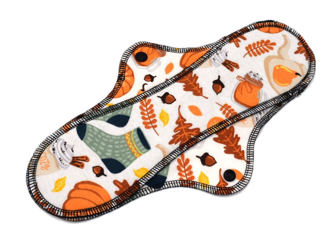 Reusable Menstrual Cloth Pads, Leakproof Cotton Flannel Period Pads ...